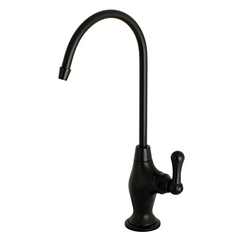 Kingston Brass KS3190AL Ks3190Al Restoration 1/4 Turn Water Filtration Faucet, 4-5/8" In Spout Reach, Matte Black