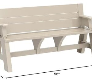 Premiere Products 5RCATA Tan Convert A Bench, Approximate Size: Table 27" H x 14" D 31" H x 58" L Seat 17" H x 14" D Weighs 38 lbs