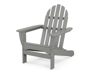 polywood ad4030gy classic outdoor adirondack chair, slate grey