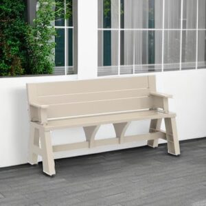 Premiere Products 5RCATA Tan Convert A Bench, Approximate Size: Table 27" H x 14" D 31" H x 58" L Seat 17" H x 14" D Weighs 38 lbs