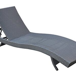 Armen Living Cabana Adjustable Wicker Chaise Lounge Chair