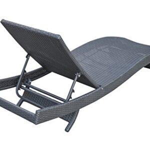 Armen Living Cabana Adjustable Wicker Chaise Lounge Chair