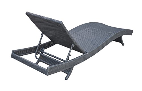 Armen Living Cabana Adjustable Wicker Chaise Lounge Chair