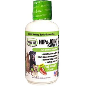 liquid-vet k9 hip & joint saver, pot roast, 16 oz