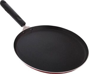 sahishnu online and marketing nonstick dosa pan, black, aluminium, 285mm x 11mm x 0.5in