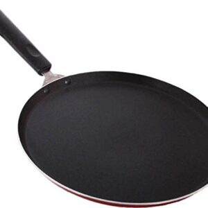 Sahishnu Online And Marketing Nonstick Dosa Pan, Black, Aluminium, 285mm x 11mm x 0.5in