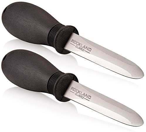 Rockland Guard Oyster Shucking Knife - Effortless Shucking with Non-Slip Easy-to-Grip Handle (2 Pack)