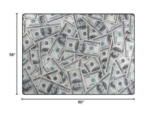 ALAZA Funny Dollar Money Area Rug Rugs for Living Room Bedroom 7' x 5'