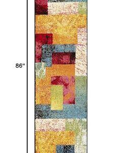 Home Dynamix Splash Scarlet Rug 1'9"x7'2" Ivory/Pink/Orange/Blue