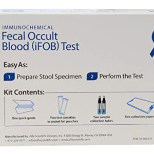 immunochemical Fecal Occult Blood (iFOB) Home Test and Stool Test for Colorectal Diseases - 2 Pack