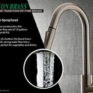 Kingston Brass LS8628DL Concord Pull-Down Sprayer Kitchen Faucet, 8-5/16" in Spout Reach, Brushed Nickel