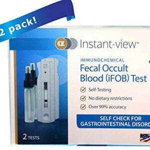 immunochemical Fecal Occult Blood (iFOB) Home Test and Stool Test for Colorectal Diseases - 2 Pack