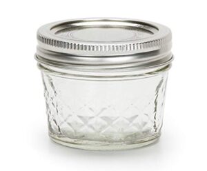 loew cornell 1440080400 glass jelly jar ball with lids and bands 4 ounce, multicolor (pack of 12)