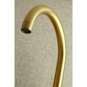 Kingston Brass Concord 8-Inch Adjustable Center Wall Mount Kitchen Faucet, Brushed Brass