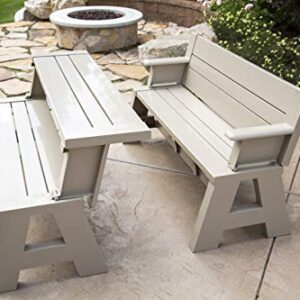 Premiere Products 5RCATA Tan Convert A Bench, Approximate Size: Table 27" H x 14" D 31" H x 58" L Seat 17" H x 14" D Weighs 38 lbs