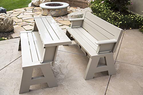 Premiere Products 5RCATA Tan Convert A Bench, Approximate Size: Table 27" H x 14" D 31" H x 58" L Seat 17" H x 14" D Weighs 38 lbs