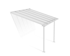 palram - canopia olympia 10 ft. x 10 ft. patio cover outdoor canopy diy kit outdoor furniture cover, covered pergola roof to protect from sun, rain, snow, uv protected polycarbonate (white)