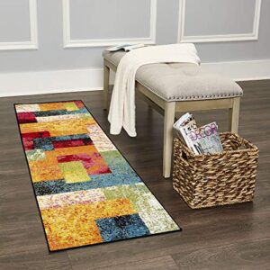 home dynamix splash scarlet rug 1'9"x7'2" ivory/pink/orange/blue