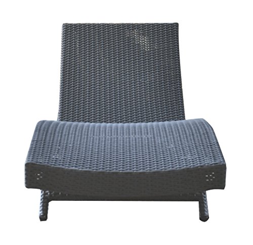 Armen Living Cabana Adjustable Wicker Chaise Lounge Chair