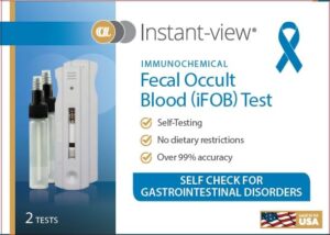 immunochemical fecal occult blood (ifob) home test and stool test for colorectal diseases - 2 pack