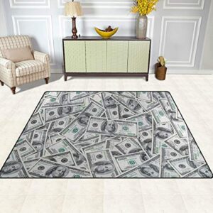 ALAZA Funny Dollar Money Area Rug Rugs for Living Room Bedroom 7' x 5'