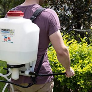 Mosquito Magician 1 Gallon Liquid Concentrate with a 15L Pump Up Backpack Sprayer - User-Friendly - Ideal for Yards, Lawns, Patios - Kills Mosquitoes, Fleas, Fire Ants - with 6 Natural Essential Oils