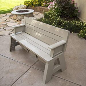 Premiere Products 5RCATA Tan Convert A Bench, Approximate Size: Table 27" H x 14" D 31" H x 58" L Seat 17" H x 14" D Weighs 38 lbs