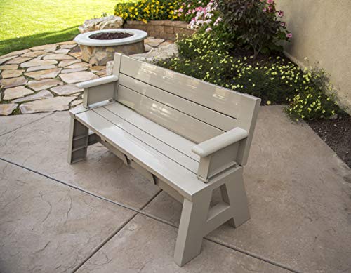 Premiere Products 5RCATA Tan Convert A Bench, Approximate Size: Table 27" H x 14" D 31" H x 58" L Seat 17" H x 14" D Weighs 38 lbs