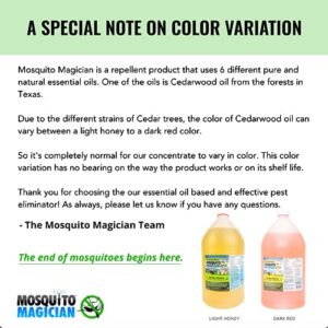 Mosquito Magician 1 Gallon Liquid Concentrate with a 15L Pump Up Backpack Sprayer - User-Friendly - Ideal for Yards, Lawns, Patios - Kills Mosquitoes, Fleas, Fire Ants - with 6 Natural Essential Oils