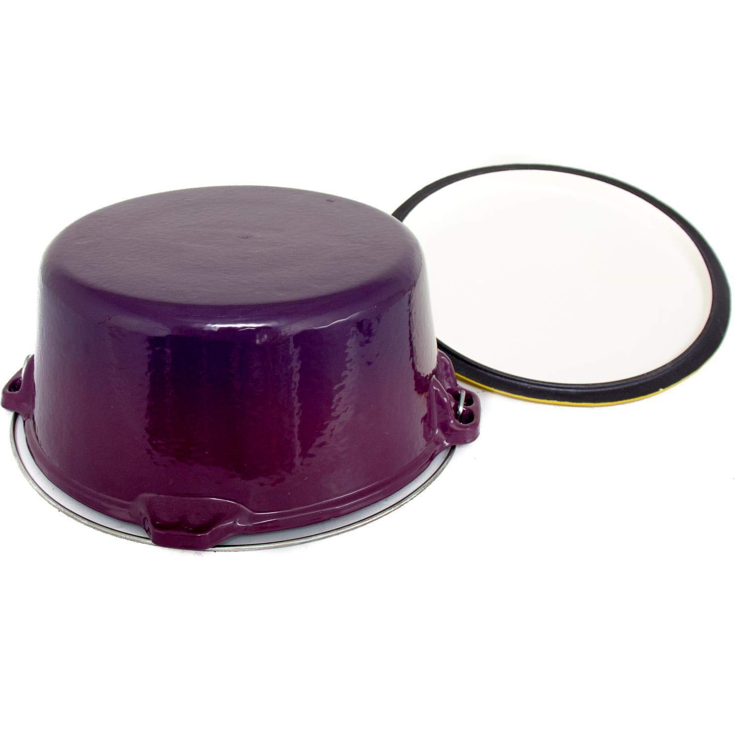 Cajun Classic 12-Quart Enamel Cast Iron Dutch Oven - Purple & Gold - GL10489PG