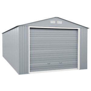 duramax 50952 imperial galvanized steel garage, 12-1/16'w x 19-13/16'd x 8-1/2'h, lot of 1