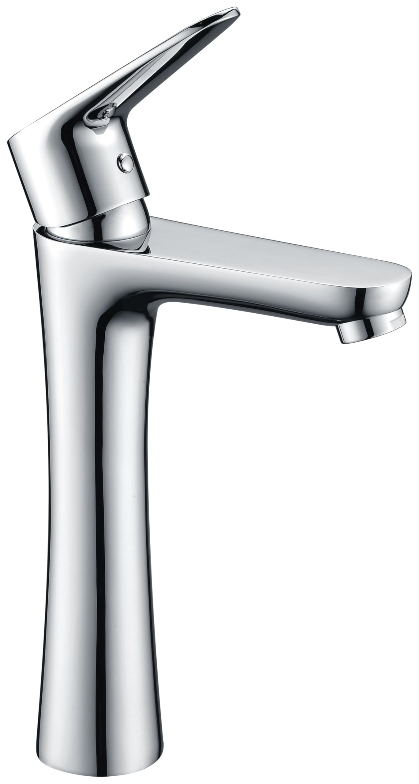 ANZZI Vivace Series Single Hole Bathroom Faucet in Polished Chrome | Countertop Deck Mount Singular Lever Handle Bathroom Sink Faucet | 6 in. L x 2 in. W x 9.5 in. H | L-AZ081