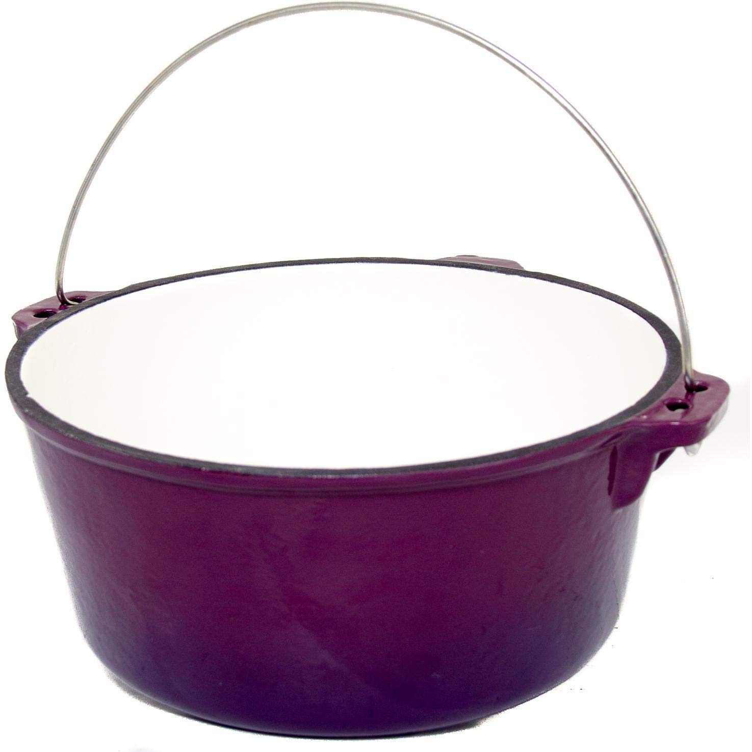 Cajun Classic 12-Quart Enamel Cast Iron Dutch Oven - Purple & Gold - GL10489PG