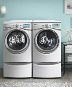 wash dry decal for laundry room home decor washer decal dryer decal stickers laundry decal