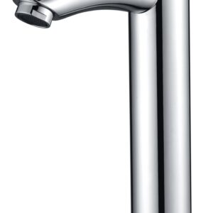 ANZZI Quartet Series Single Hole Bathroom Faucet in Polished Chrome | Countertop Deck Mount Singular Lever Handle Bathroom Sink Faucet | 5.98 in. L x 1.96 in. W x 12.9 in. H | L-AZ079