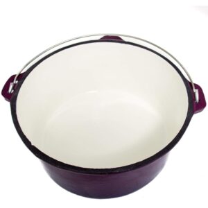 Cajun Classic 12-Quart Enamel Cast Iron Dutch Oven - Purple & Gold - GL10489PG