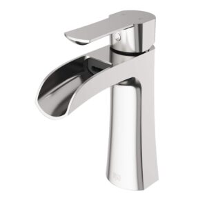 VIGO Paloma 7'' H Single Handle Single-Hole Bathroom Faucet in Brushed Nickel-VG01041BN