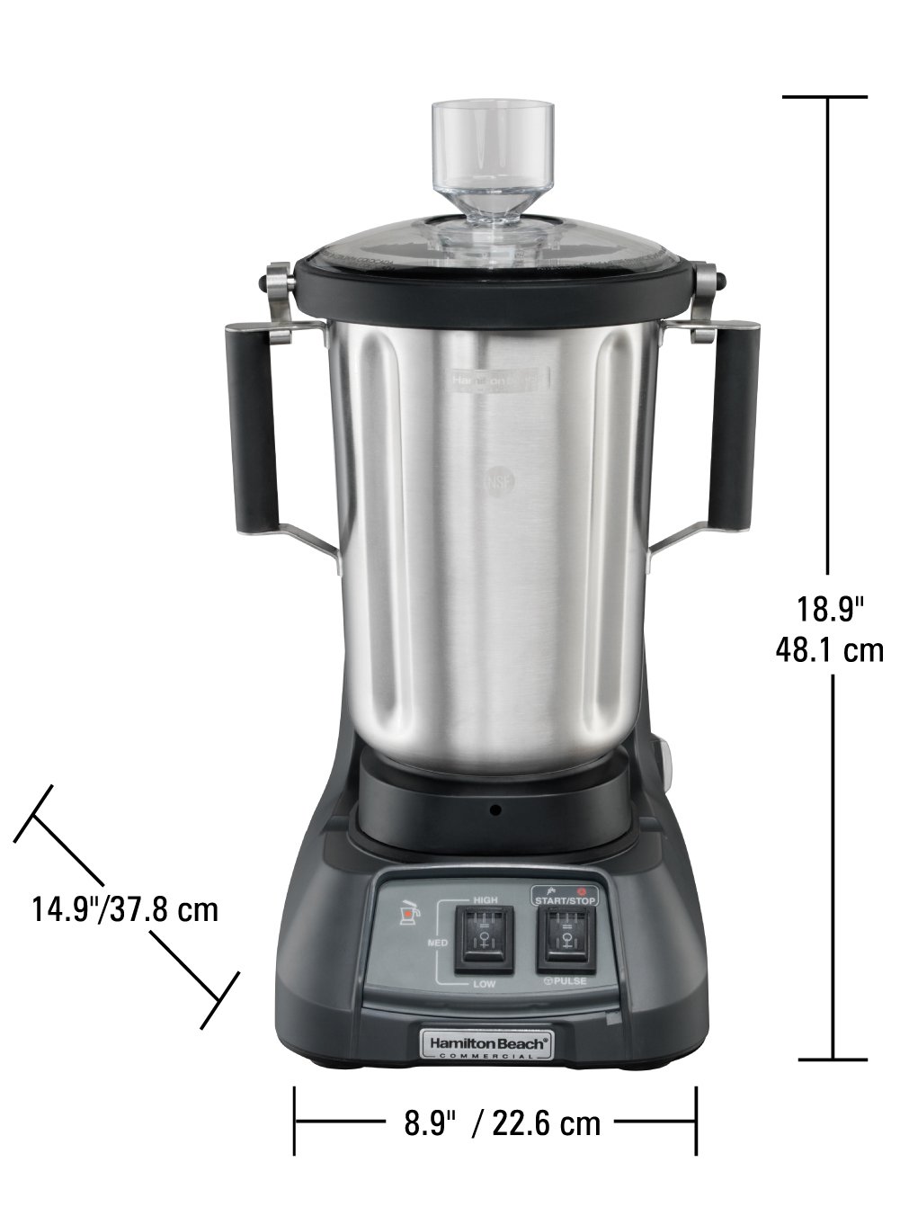 Hamilton Beach Commercial HBF900S Expeditor Culinary Food Blender, Stainless Steel, 3.5 Horsepower