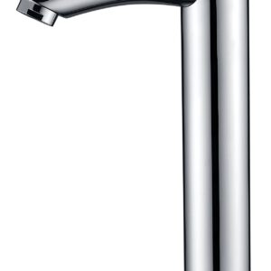 ANZZI Quartet Series Single Hole Bathroom Faucet in Polished Chrome | Countertop Deck Mount Singular Lever Handle Bathroom Sink Faucet | 5.98 in. L x 1.96 in. W x 12.9 in. H | L-AZ079