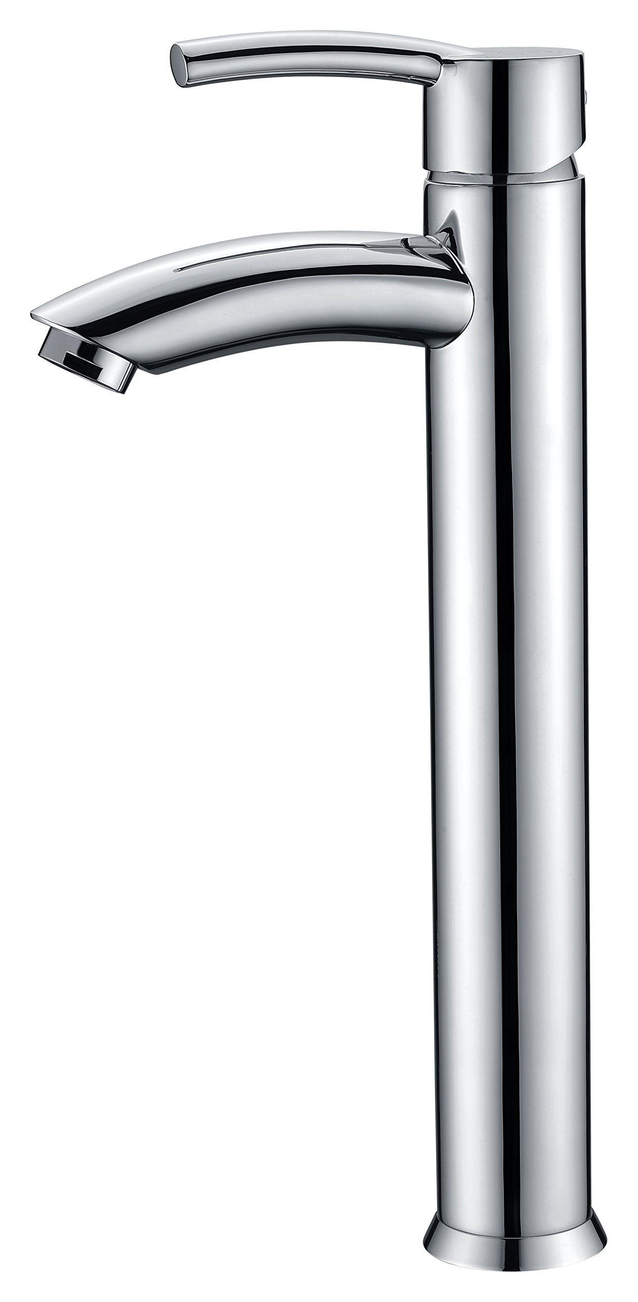 ANZZI Quartet Series Single Hole Bathroom Faucet in Polished Chrome | Countertop Deck Mount Singular Lever Handle Bathroom Sink Faucet | 5.98 in. L x 1.96 in. W x 12.9 in. H | L-AZ079