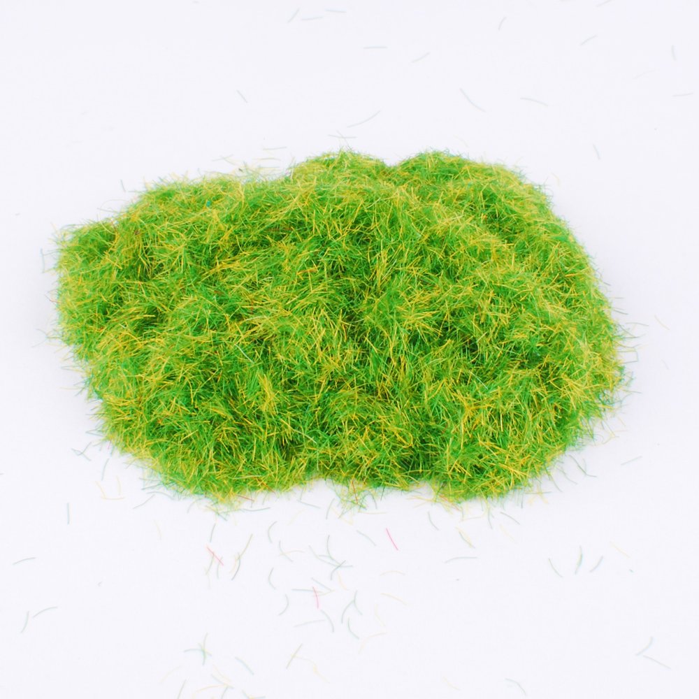 NWFashion 90G Dress Tree Flower Static Grass Dressing Scatter Flock for Miniatures Model (04 Yellow Green)