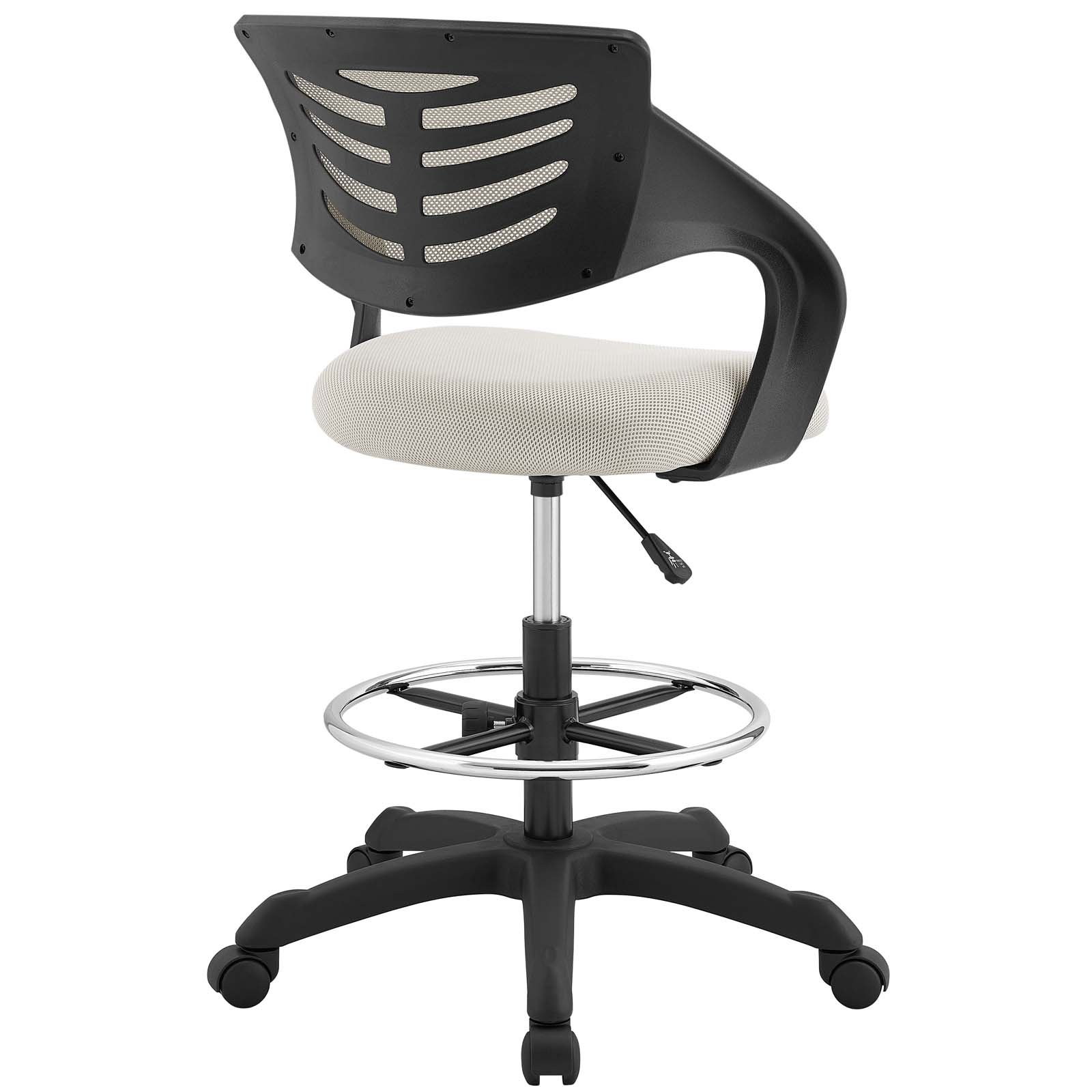 Modway Thrive Drafting Chair - Tall Office Chair for Adjustable Standing Desks in Gray