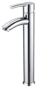 anzzi quartet series single hole bathroom faucet in polished chrome | countertop deck mount singular lever handle bathroom sink faucet | 5.98 in. l x 1.96 in. w x 12.9 in. h | l-az079