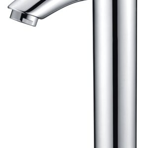 ANZZI Quartet Series Single Hole Bathroom Faucet in Polished Chrome | Countertop Deck Mount Singular Lever Handle Bathroom Sink Faucet | 5.98 in. L x 1.96 in. W x 12.9 in. H | L-AZ079