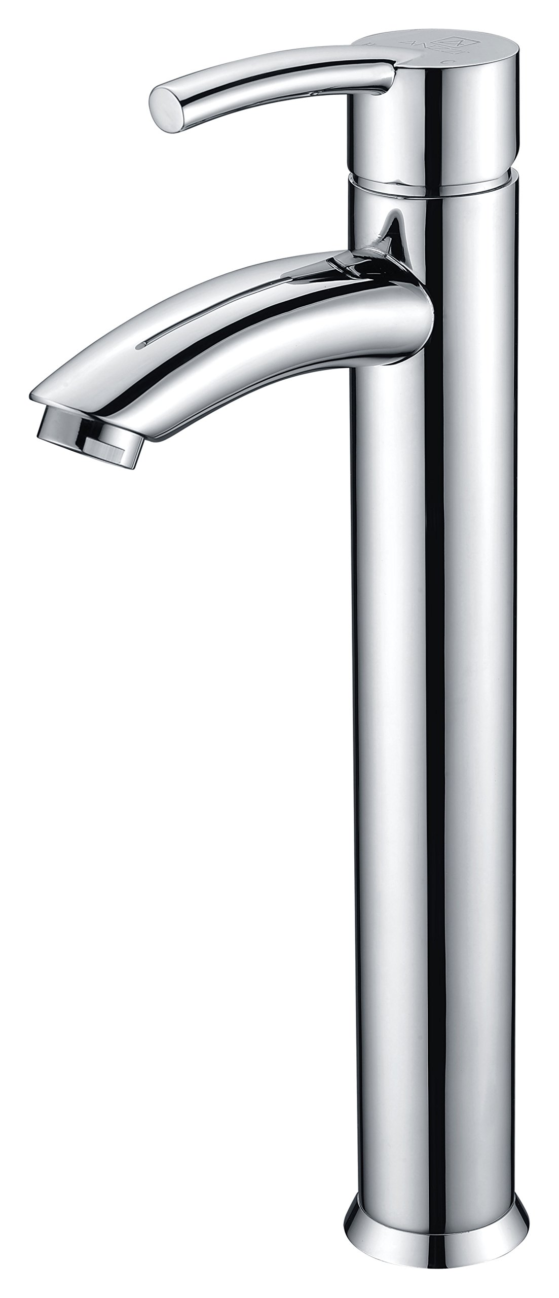 ANZZI Quartet Series Single Hole Bathroom Faucet in Polished Chrome | Countertop Deck Mount Singular Lever Handle Bathroom Sink Faucet | 5.98 in. L x 1.96 in. W x 12.9 in. H | L-AZ079