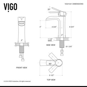 VIGO Paloma 7'' H Single Handle Single-Hole Bathroom Faucet in Brushed Nickel-VG01041BN