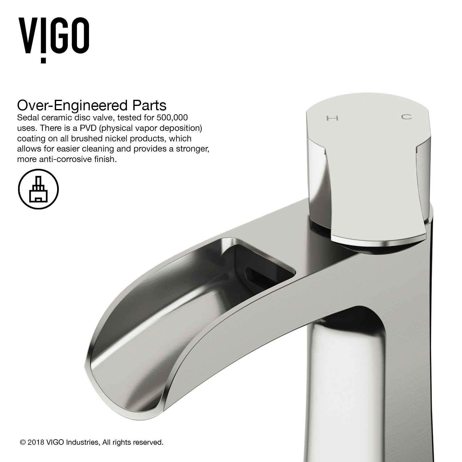 VIGO Paloma 7'' H Single Handle Single-Hole Bathroom Faucet in Brushed Nickel-VG01041BN