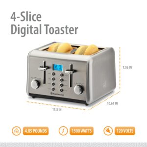 Toastmaster 4-Slice Digital Stainless Steel Toaster