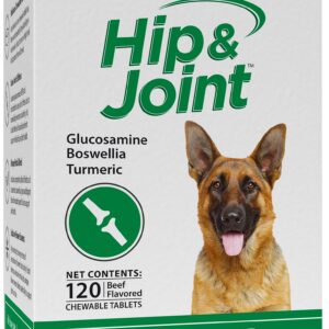 Vital Planet - Natural Hip and Joint Supplement for Dogs - Potent Herbal Blend with Green Lipped Mussel, MSM and Glucosamine (120 Chewable Tabs)