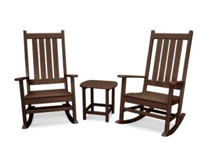 polywood vineyard 3-piece rocking set (mahogany)